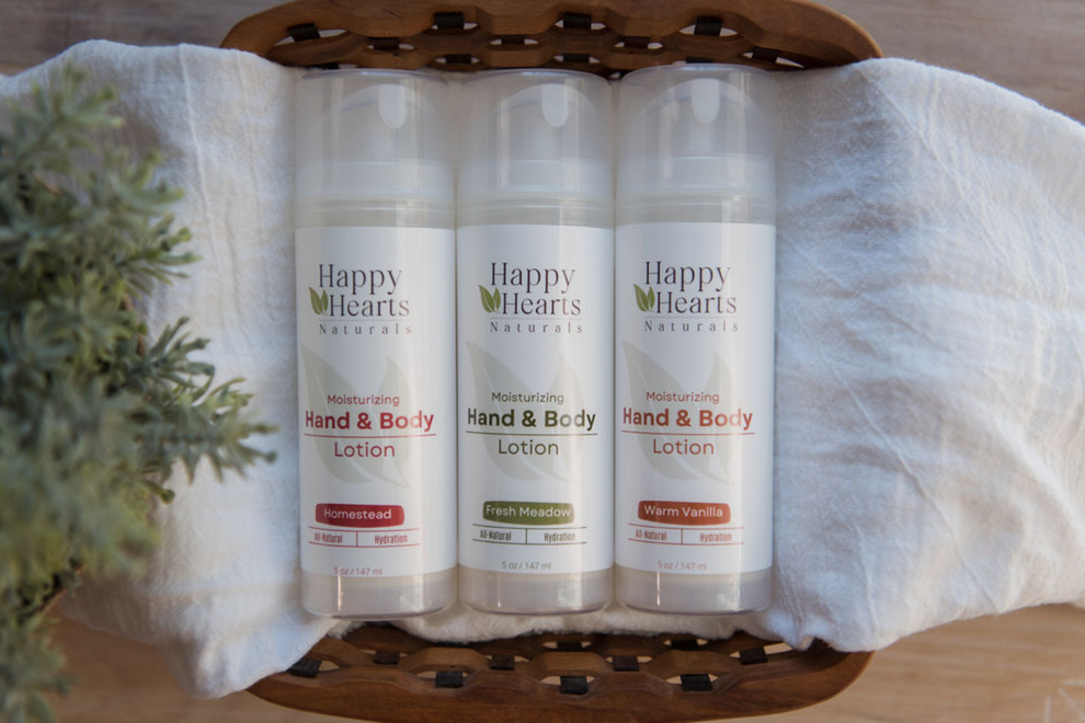 Hand & Body Pump Lotions – Happy Hearts Naturals